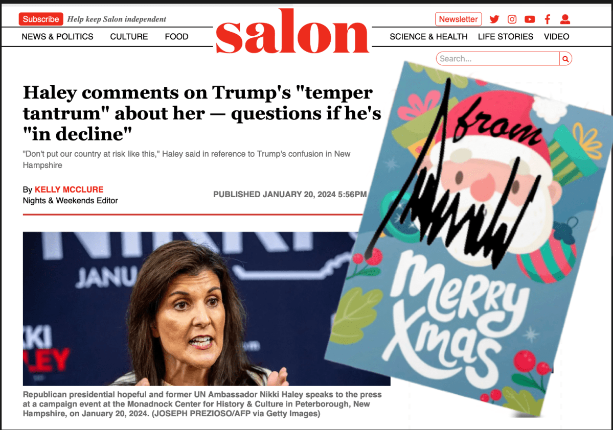 Trump gave Haley a belated Christmas present. She risked rabies and ...